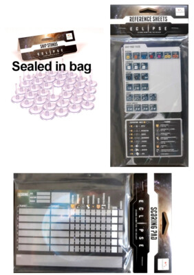 Eclipse Second 2nd Dawn: Scoring Pad Ship Stands Reference Sheets NEW ...