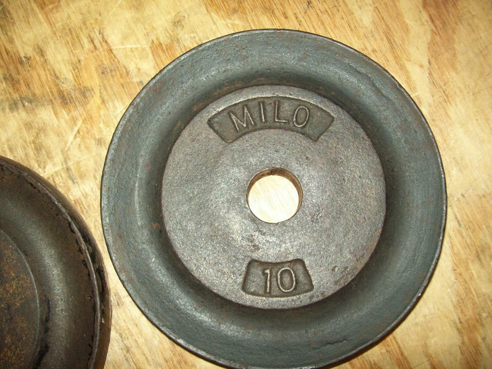VERY RARE vtg MILO 10s Bodybuilding YORK BARBELL Strongman GYM JOWETT ...