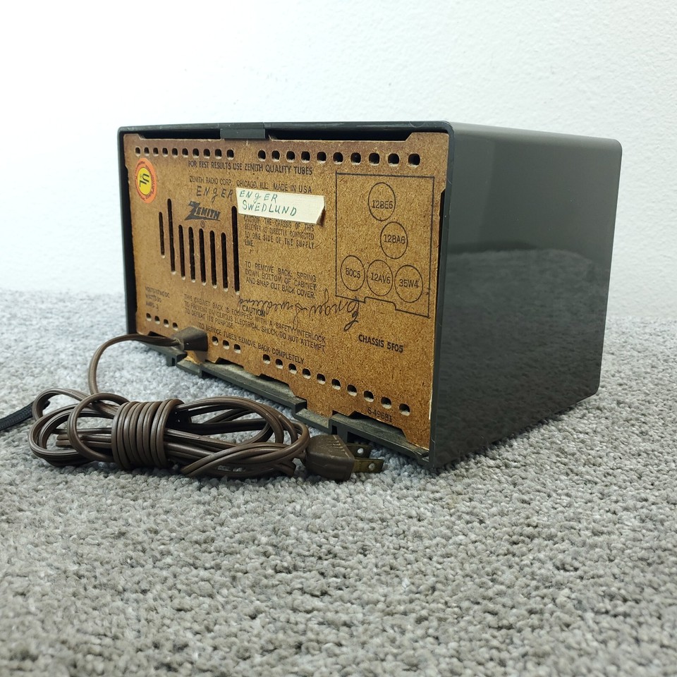 Zenith Tube Radio J506C AM Mid Century Modern Vintage Tabletop Tested ...