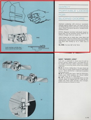GARCY #2460-X0275 BI-PASSING SHOWCASE GLASS DOOR LOCK, POLISHED CHROME ...