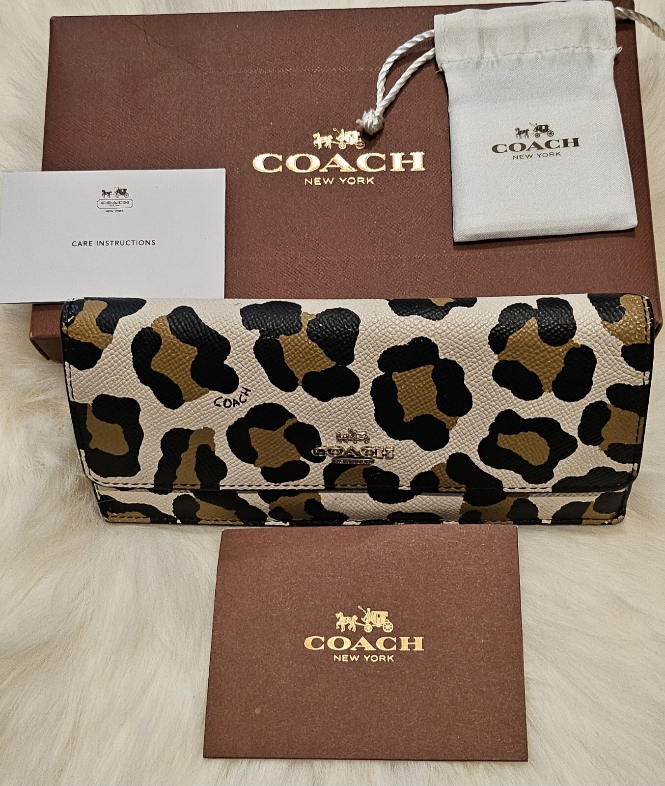 COACH Ocelot Multicolor Leopard Print Soft Leather Wa… - Gem