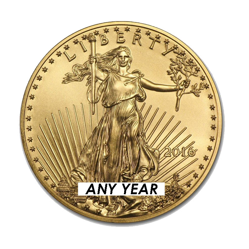 1 oz American Eagle $50 Gold Coin - Random Year US Mint Gold American ...