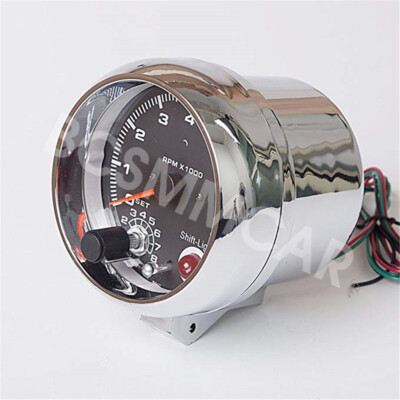 Car Tachometer Gauge 7 Color Backlight 0-8000 RPM Meter Shift Light ...