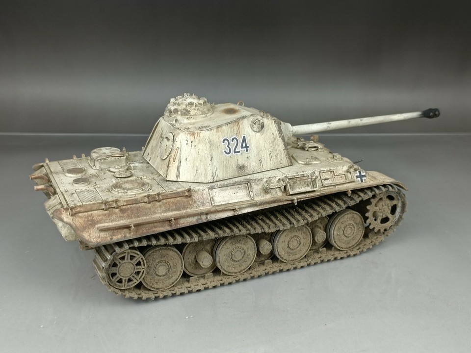 1/35 Built Amusing Hobby WWII German Panther II Rheinmetall Turret Tank ...