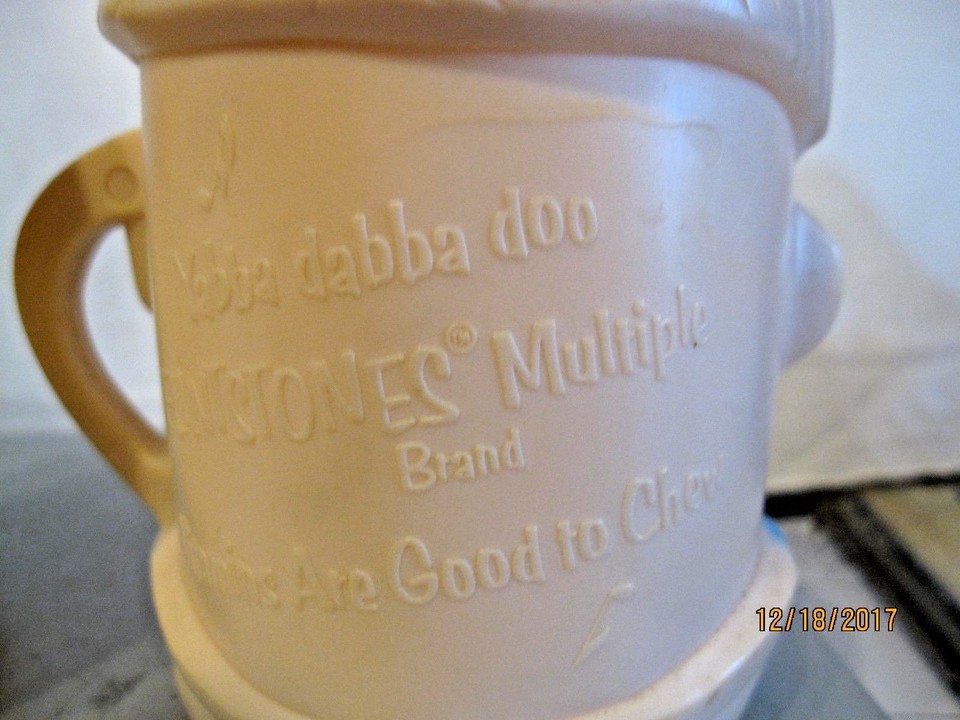 VINTAGE 1968 FRED FLINTSTONE PLASTIC CUP - FLINTSTONES VITAMINS ...