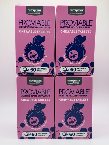 4X Proviable-DC Chewable Tablets Dogs 60 Tablets per box 240 Total Exp ...