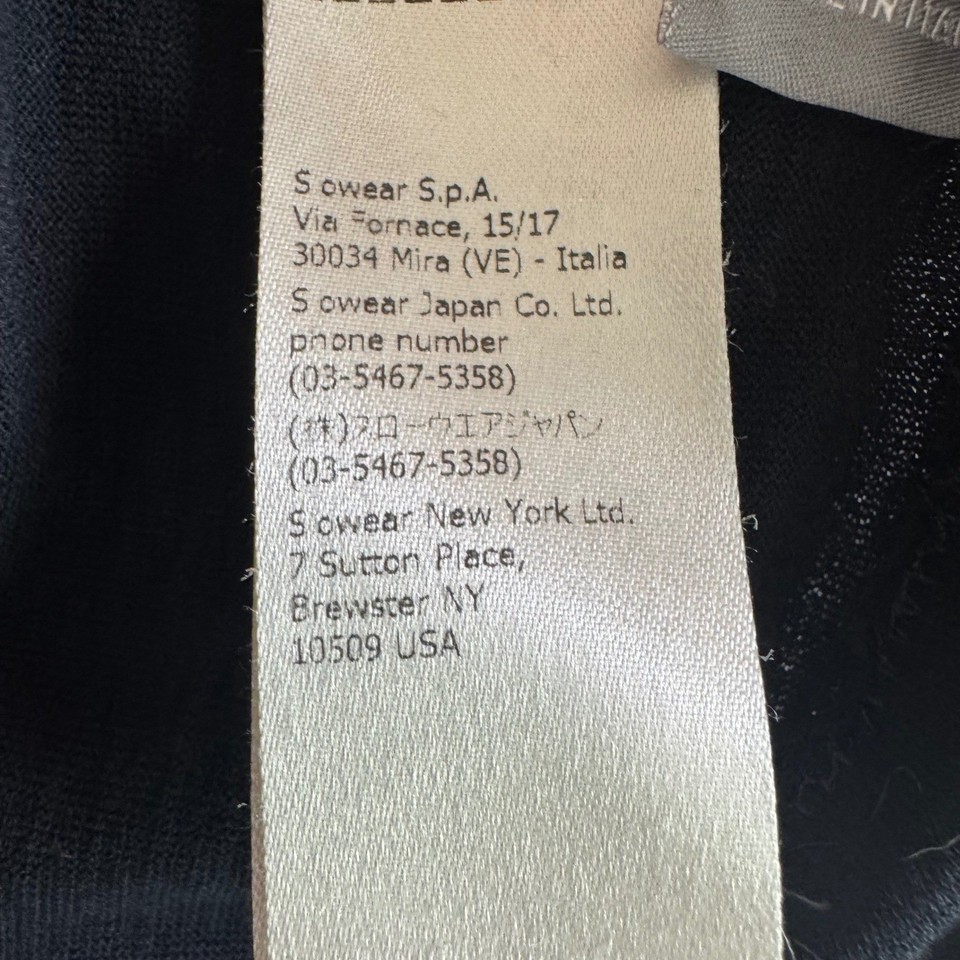 Zanone Ice Cotton Black Long Sleeve Polo Shirt Men's 54 Slowear Made in ...