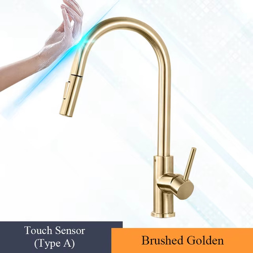 Pull Out Touch Sensor Kitchen Faucet 360 Rotation Smart Kitchen Faucet ...