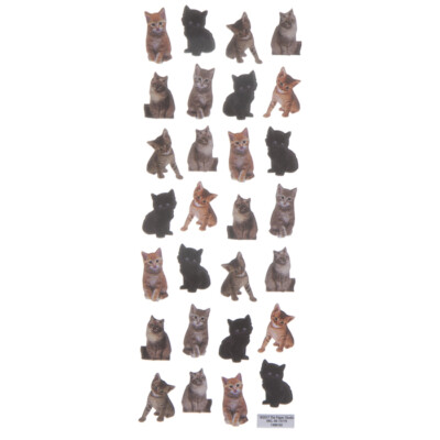 Cat Kitten Puffy Stickers Papercraft Scrapbook Planner DIY Craft Pet ...