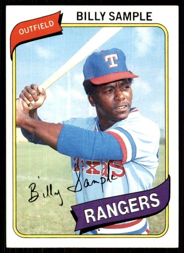 1980 Topps Billy Sample Texas Rangers #458 | eBay