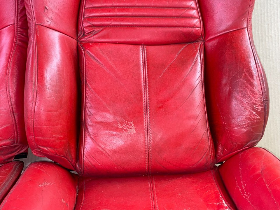 Corvette C4 Seats red leather covers with foam GM OEM 94 95 96 | eBay