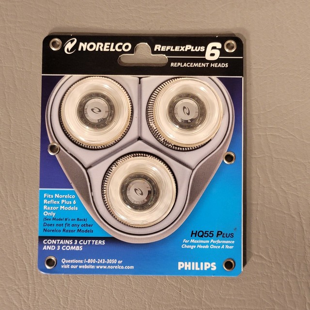 Philips Norelco Refex Plus Hq55 Replacement Heads for Model 6618x for ...