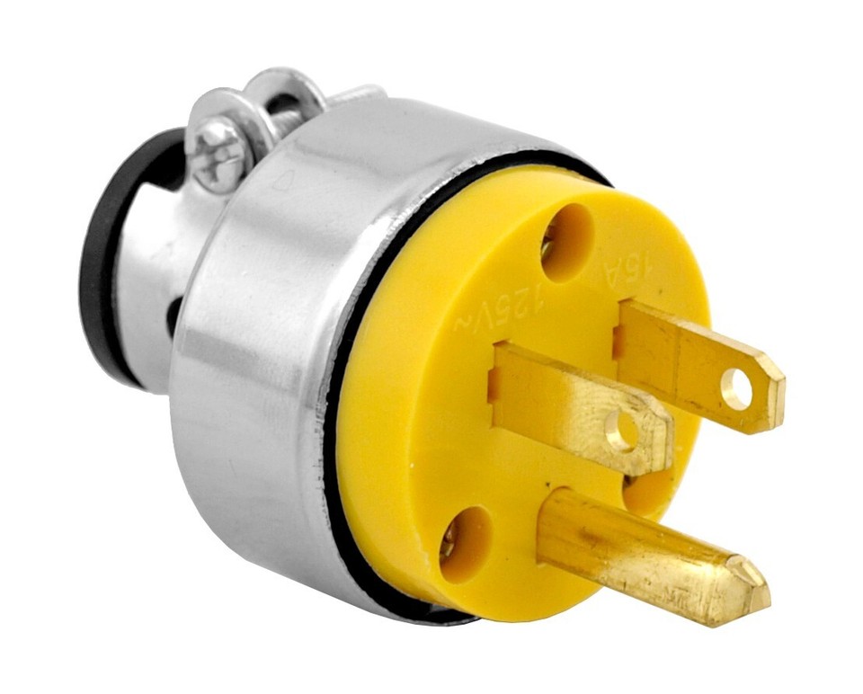 (2) Male & (2) Female Extension Cord Replacement Electrical Plugs 15AMP ...