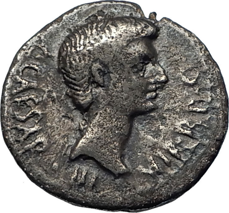 AUGUSTUS as OCTAVIAN 40BC Authentic Ancient Silver Roman Coin ...