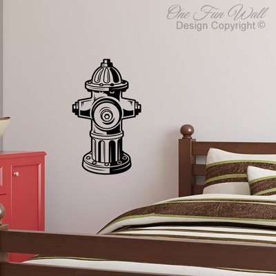Fire Hydrant Firefighter Vinyl Wall Decal Sticker for Walls, Cars ...