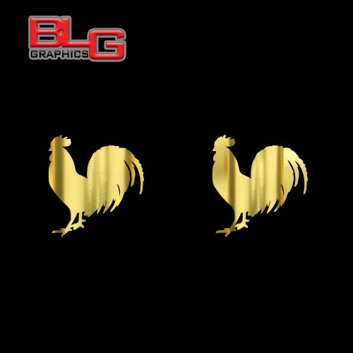 ROOSTER Vinyl Decal Sticker (2) Window Wall Bumper Farm Animal Chicken ...