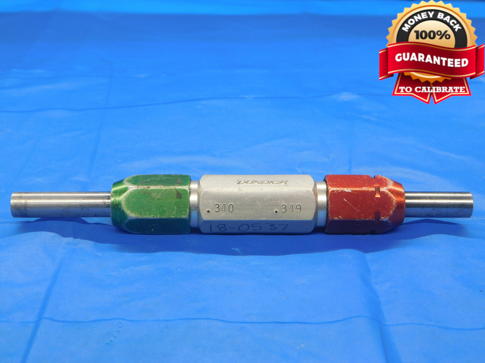 .3400 & .3490 PIN PLUG GAGE GO NO GO .3438 -.0038 UNDERSIZE 11/32 9 mm ...