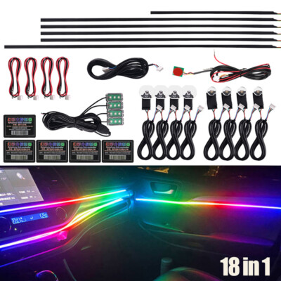 Full RGB LED Bead Symphony Dream Car Interior Ambient Lighting Kit ...