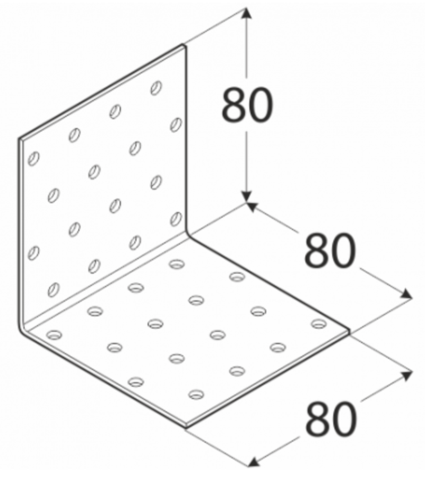 Galvanised Corner Brace 90 Degree Right Angle Brackets Heavy Duty Joist ...