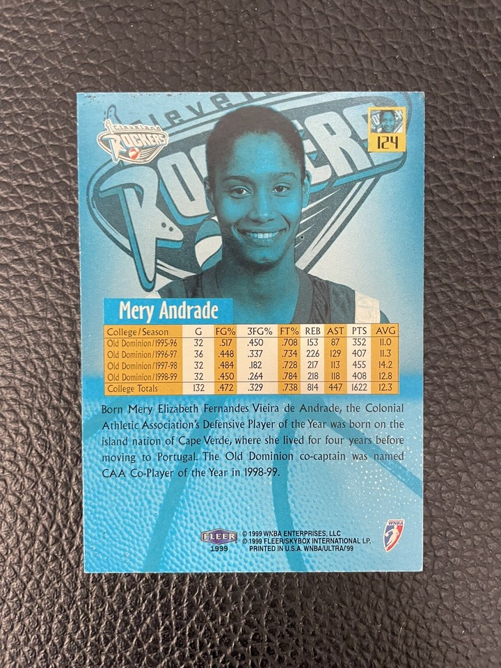 1999 Fleer Ultra WNBA Mery Andrade Rookie #124 Cleveland Rockers | eBay