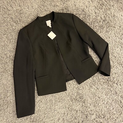 Halogen NWT Open Front Black Blazer Size L | eBay