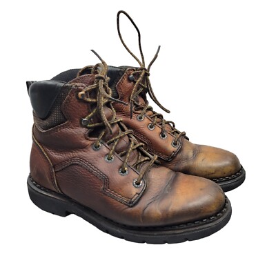 Red Wing EH 1626 Brown Leather Collared Soft Toe Boot Size 7.5 | eBay