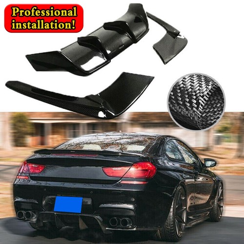 Fits For BMW F06 F12 F13 M6 2013-2018 Rear Bumper Diffuser Black ...