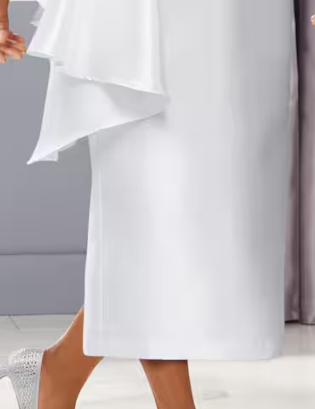 Size 6 Ashro Jaimee 3-Piece White Formal Church Party Skirt Suit Set | eBay