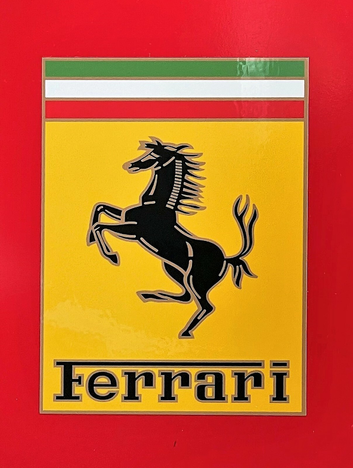 Ferrari Hood Nose Badge Vinyl Sticker Pair | United States