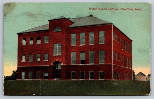 Vintage Fairfield, Iowa - Washington School Postcard 1900s | eBay
