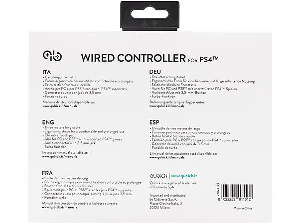 Controller PS4 Compatibile PS5 PC joystick QUBICK - WIRED CONTROLLER 2.0 | eBay