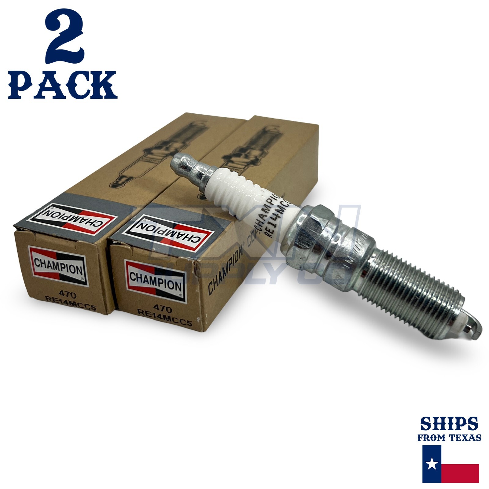 Champion 470 Copper Plus Spark Plugs RE14MCC5 - 2 Pack | eBay
