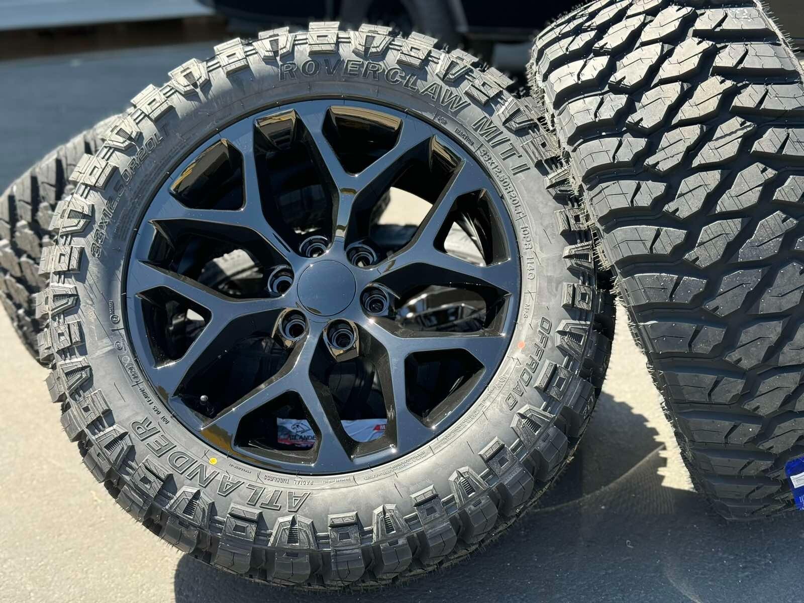 2025 GMC Sierra 1500 Yukon Denali 20" Wheels Rims 33 Tires Chevy ...