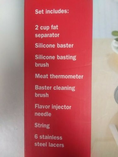 13 Piece Chefmate Basting Roasting Set With Thermometer ~ THANKSGIVING ...