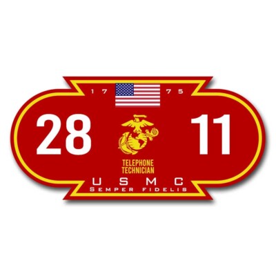 USMC 2811 MOS Decal - PriorService Decal - USMC Veteran Decal - USMC 3 ...