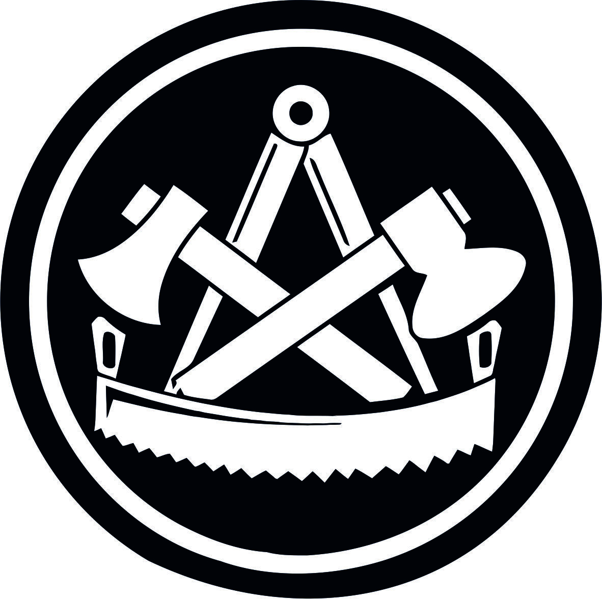 Zimmermann Zunft 2b Symbol Wandtattoo Auto 1 Aufkleber 50 cm | eBay.de