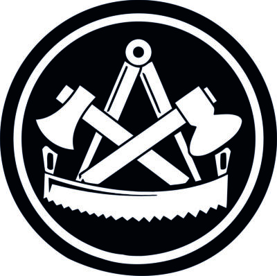 Zimmermann Zunft 2b Symbol Wandtattoo Auto 1 Aufkleber 28 cm | eBay.de