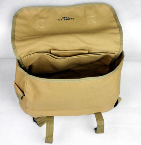 WW2 US MILITARY ARMY M1936 M36 TYPE MUSETTE FIELD CANVAS BAG BACK PACK ...