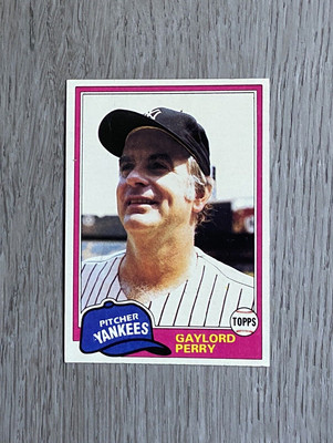 1981 MLB Topps Baseball | Gaylord Perry | #582 | New York Yankees | eBay