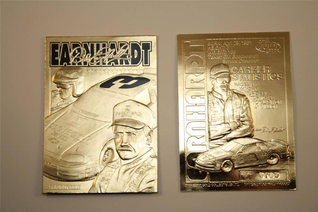 DALE EARNHARDT 2001 23KT Gold Card Sculptured GM GOODWRENCH #3 Serial ...