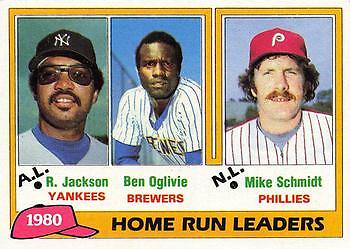 1981 Topps 1980 Home Run Leaders Jackson Schmidt | eBay