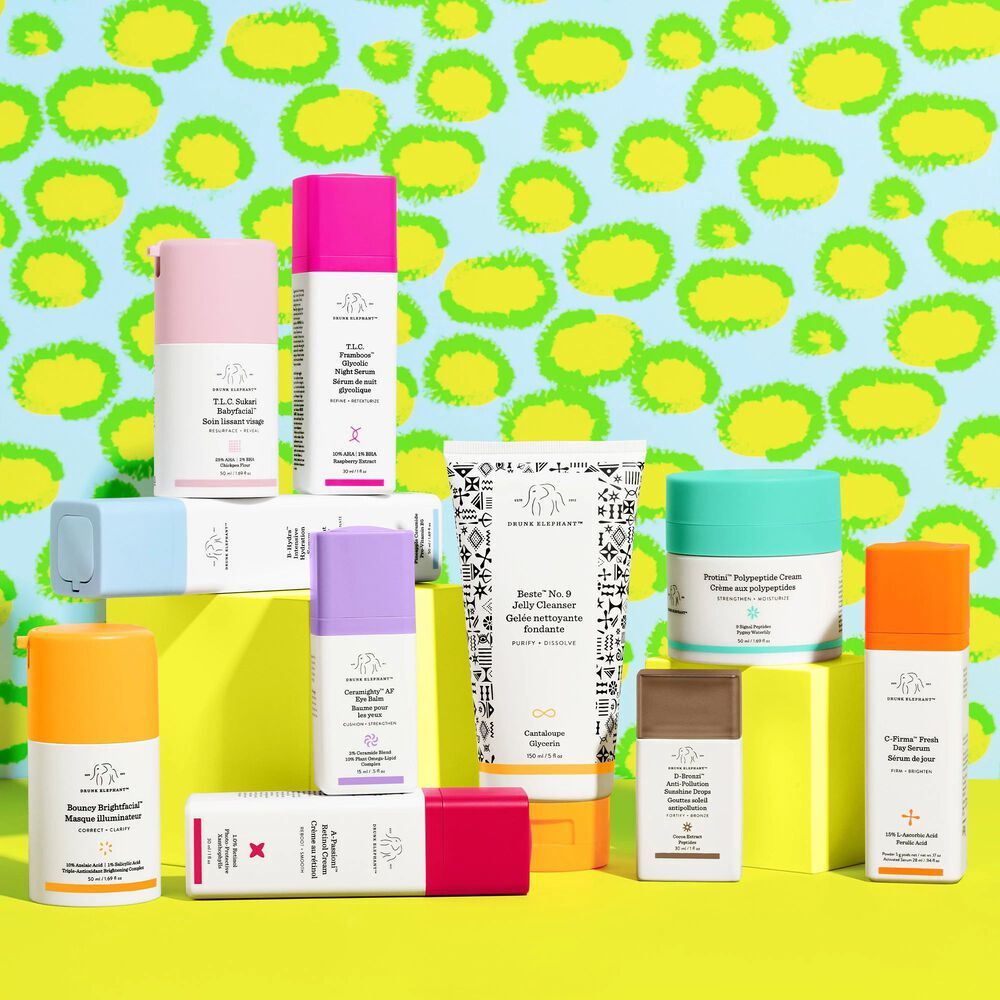 Drunk Elephant Trunk 7.0 Kit Cleanse Exfoliate Brighten Replenish 10pcs ...