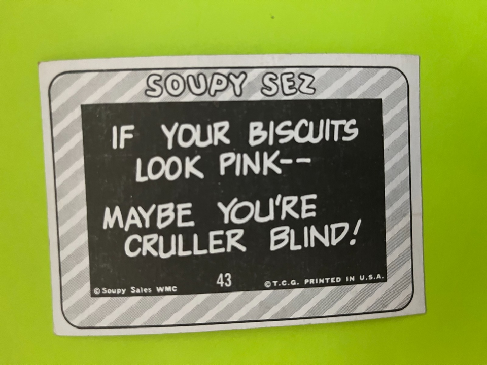 1967 Topps Soupy Sales Sez #43 Biscuits Look Pink Vg | eBay