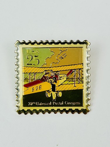 20TH UNIVERSAL POSTAL CONGRESS 1999 VINTAGE STAMP LAPEL PIN TIE TAC B26 ...