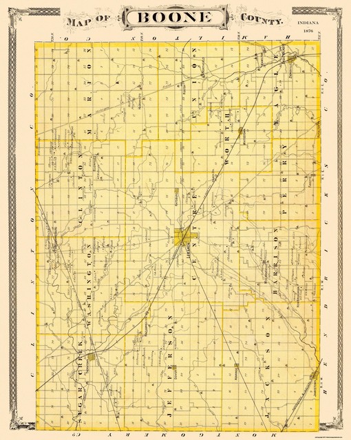 1920 Boone County Indiana Map - Map