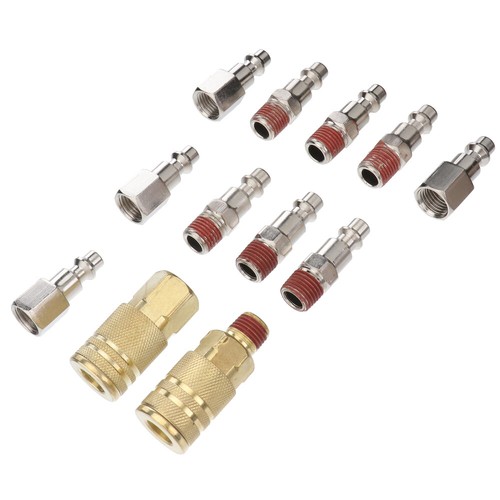 12 in Pneumatic Tool Joint Set Air Hose Quick Fittings Compressor ...