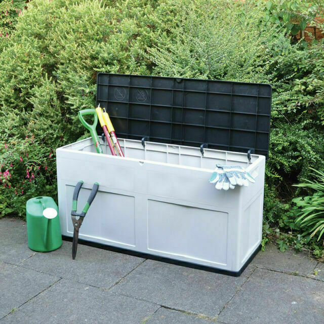 Vivo Technologies 320L Outdoor Plastic Storage Box for Tools - White ...