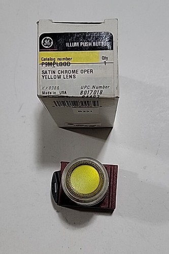 General Electric P9MPLGGD, Pushbutton, Satin Chrome Operator, Yellow ...