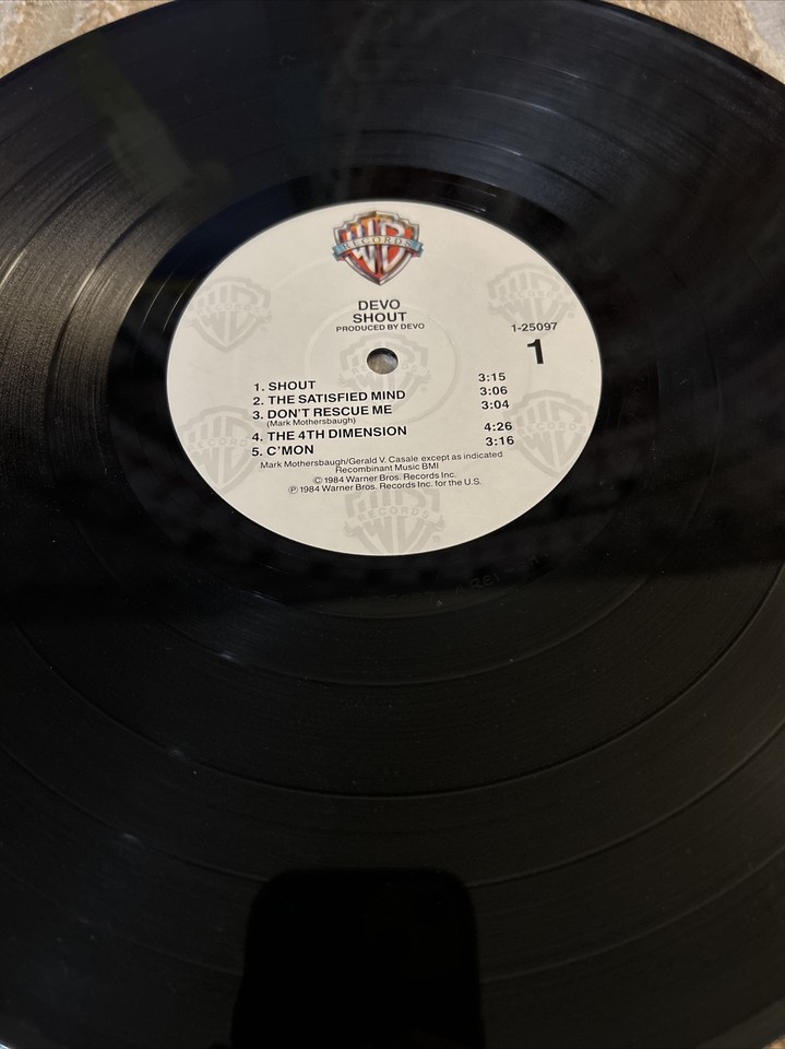 Devo – Shout - VG/EX ~ Insert: VG ~ Promo, 1st Pressing | eBay