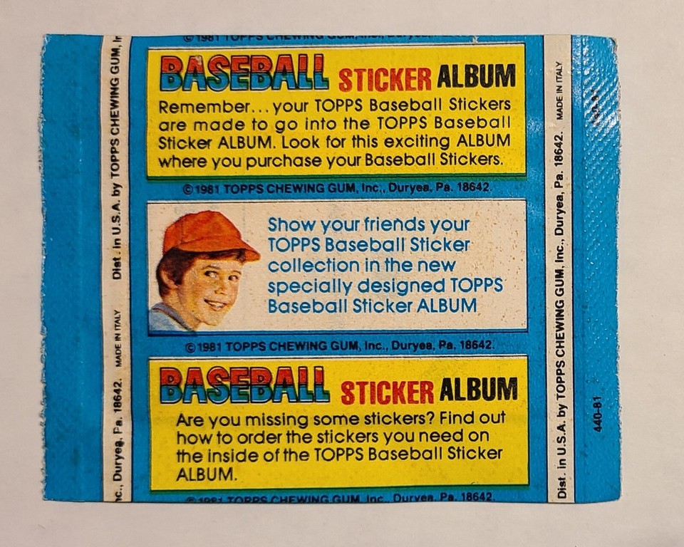 1981 Topps Baseball Album Sticker Packs - 5 Packs - 20 Stickers | eBay